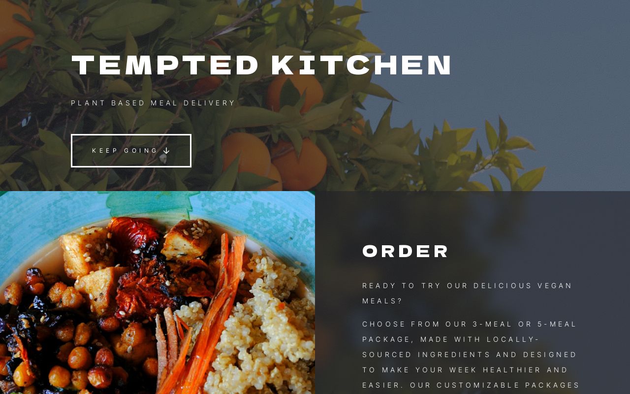 Tempted Kitchen Website